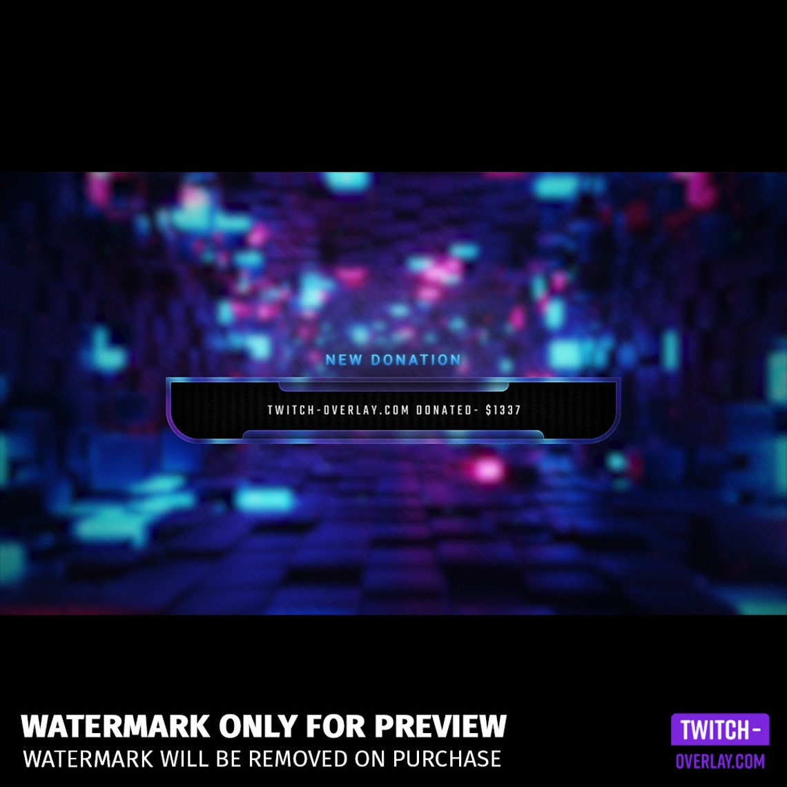 Cubecave Neon Stream Package | Neon Stream Overlay, Futuristic Stream ...