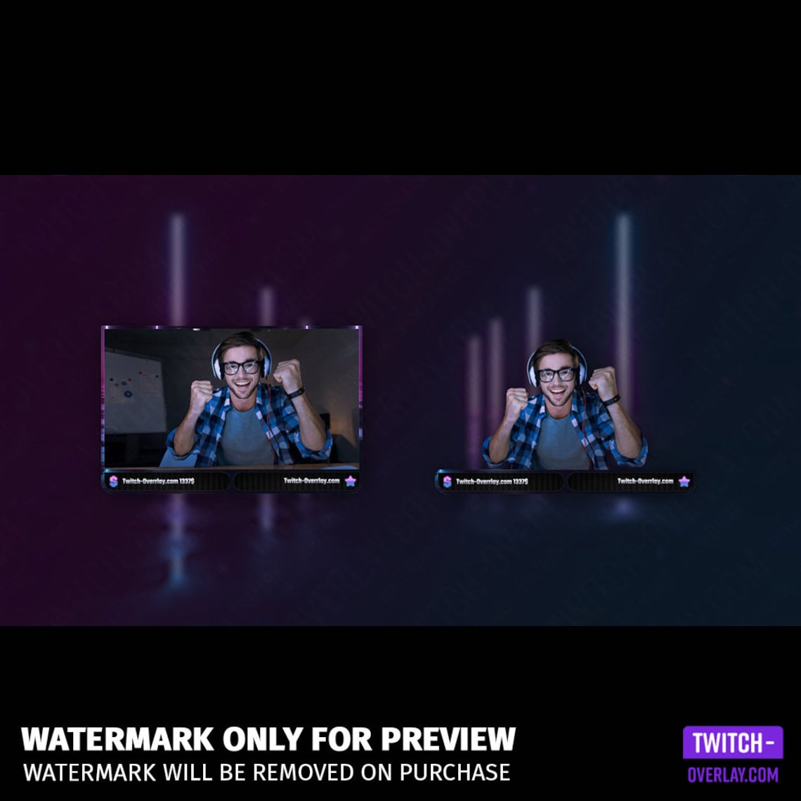 Pillars of Light Stream Package | Futuristic Stream Overlay, Neon ...