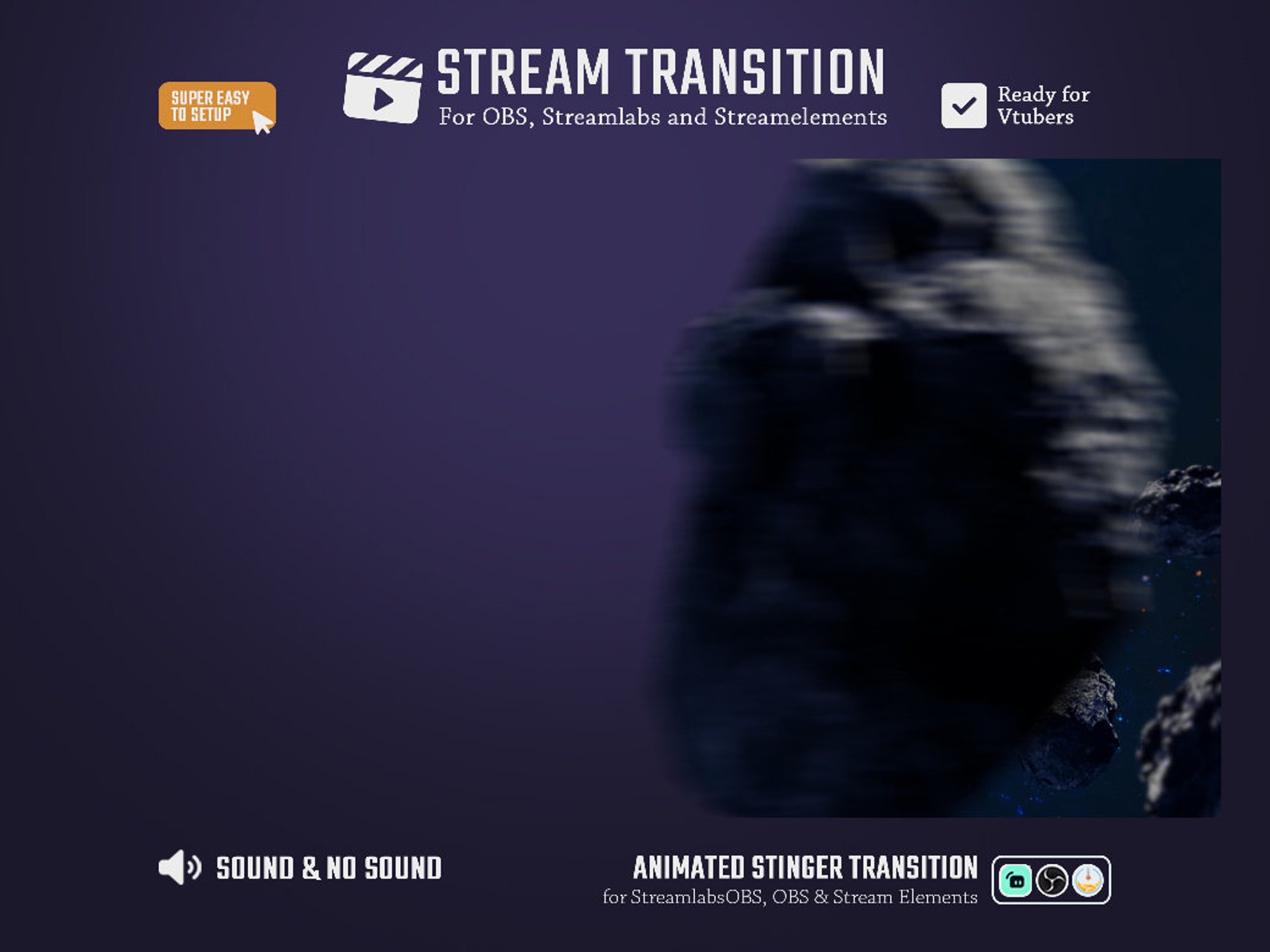 Asteroids Space Transition / Galaxy Stream Transition / Animated Stream ...