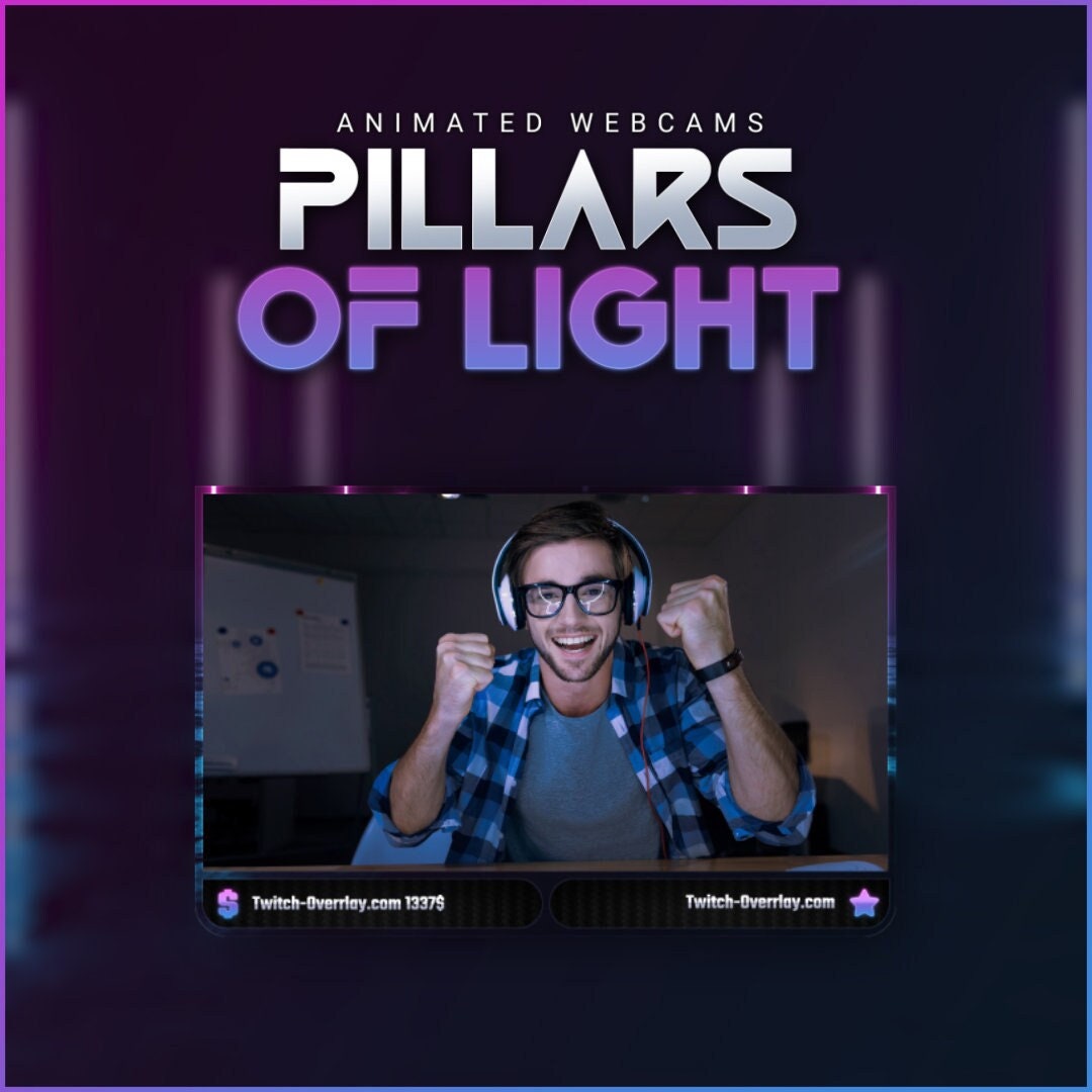 Pillars of Light Animated Webcam Bundle/webcam Frames/webcam Borders ...