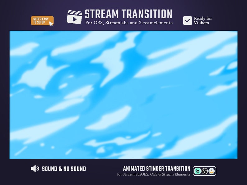 Fire and Flame Pastel Blue Cartoon Transition / Vibrant Stream ...