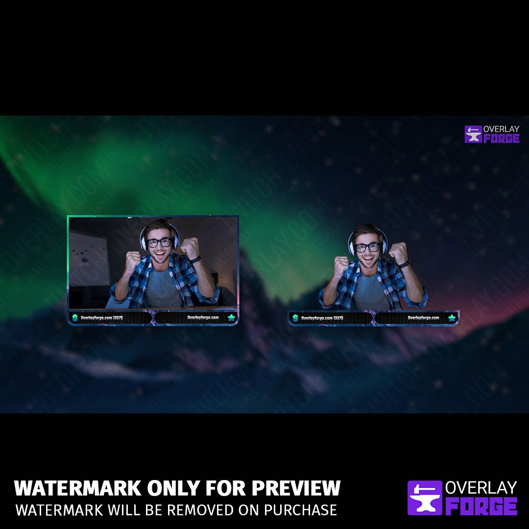 Northern Lights Animated Webcam Bundle/webcam Frames/webcam Borders ...