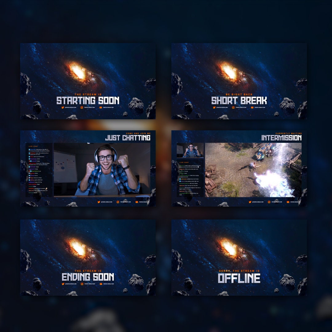 Deep Space Animated Stream Screens/animated Screens/stream Package ...