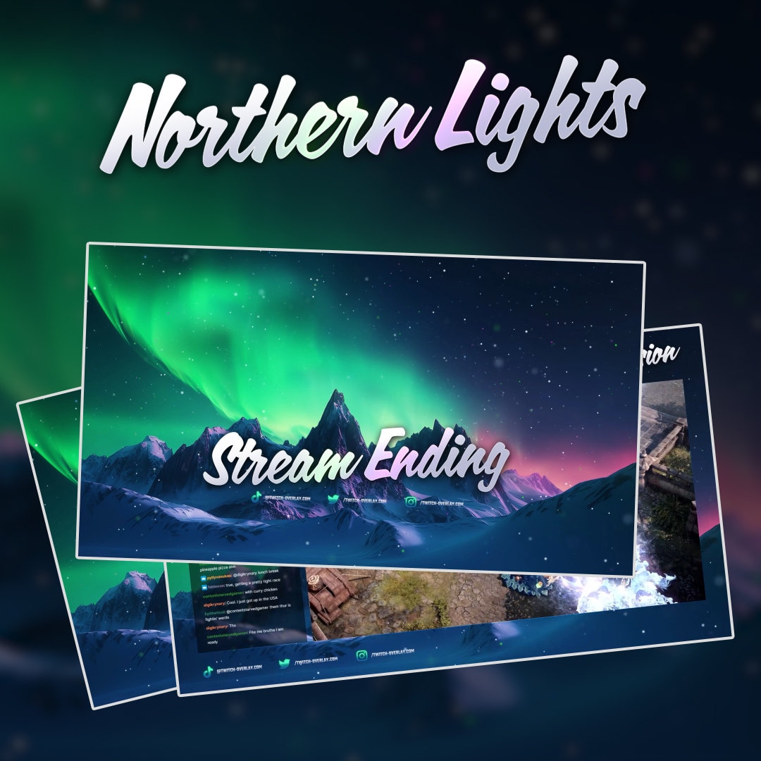 Northern Lights Animated Stream Screens/animated Screens/stream Package ...