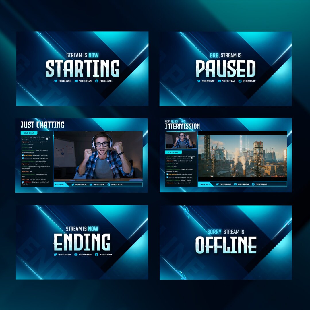 High Voltage Animated Stream Screens/animated Screens/stream Package ...