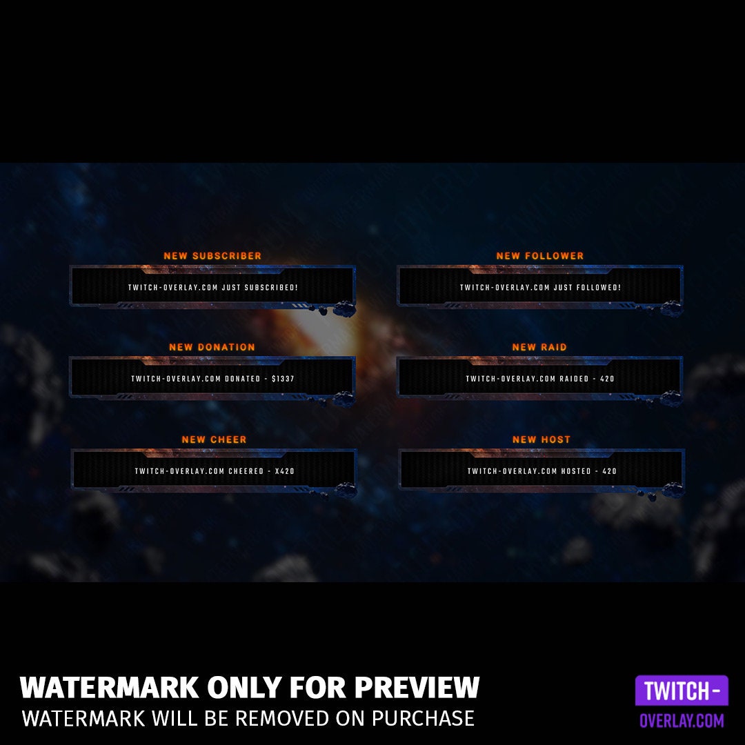 Deep Space Streaming Overlay | Space Stream Overlay, Aniamted Stream ...