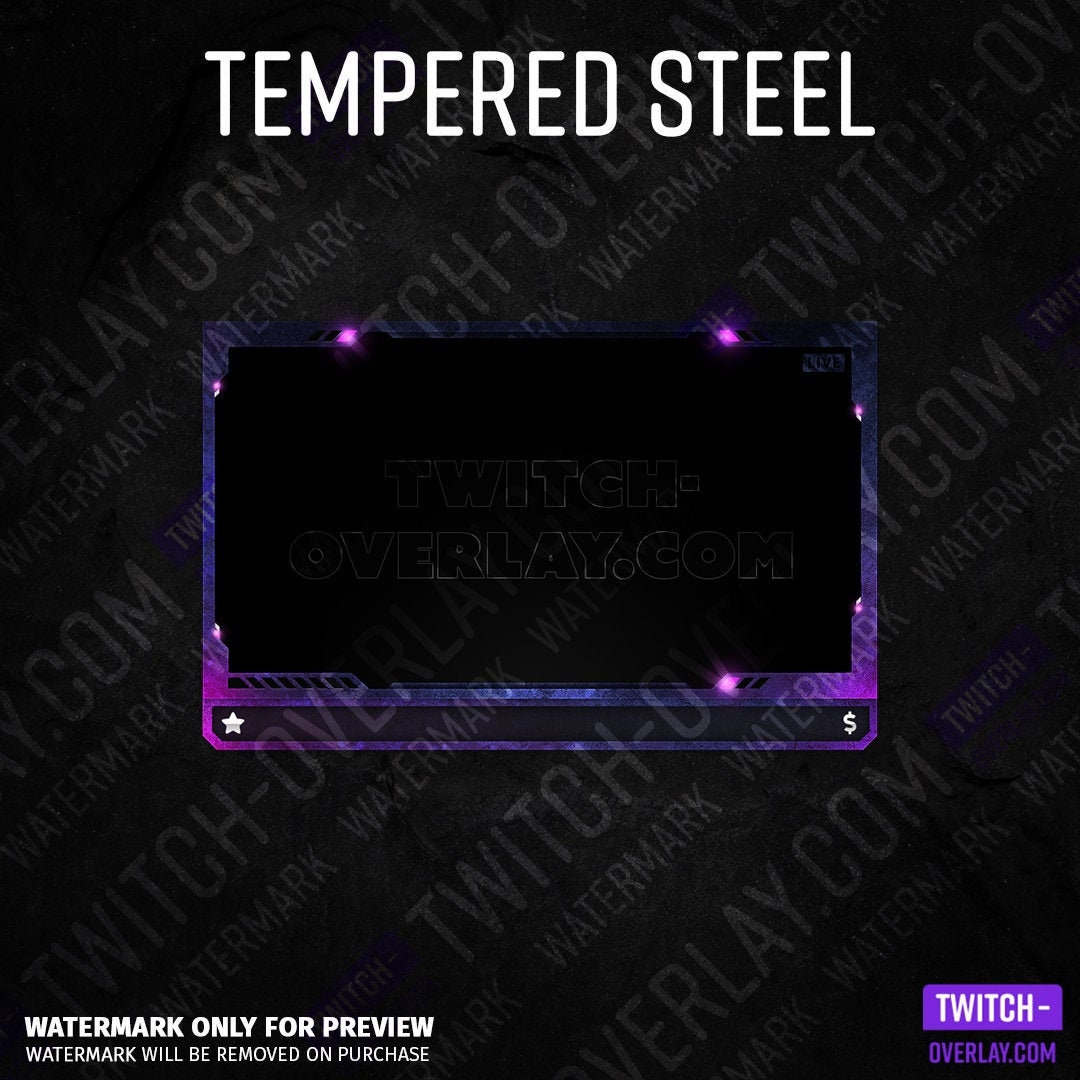 Webcam Overlay | "tempered Steel Pink" - Etsy