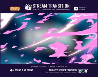 Fire and Flame Pastel Blue Cartoon Transition / Vibrant Stream ...