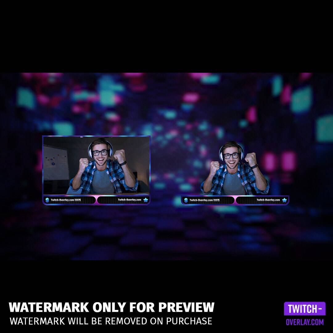 Cubecave Neon Stream Package | Neon Stream Overlay, Futuristic Stream ...
