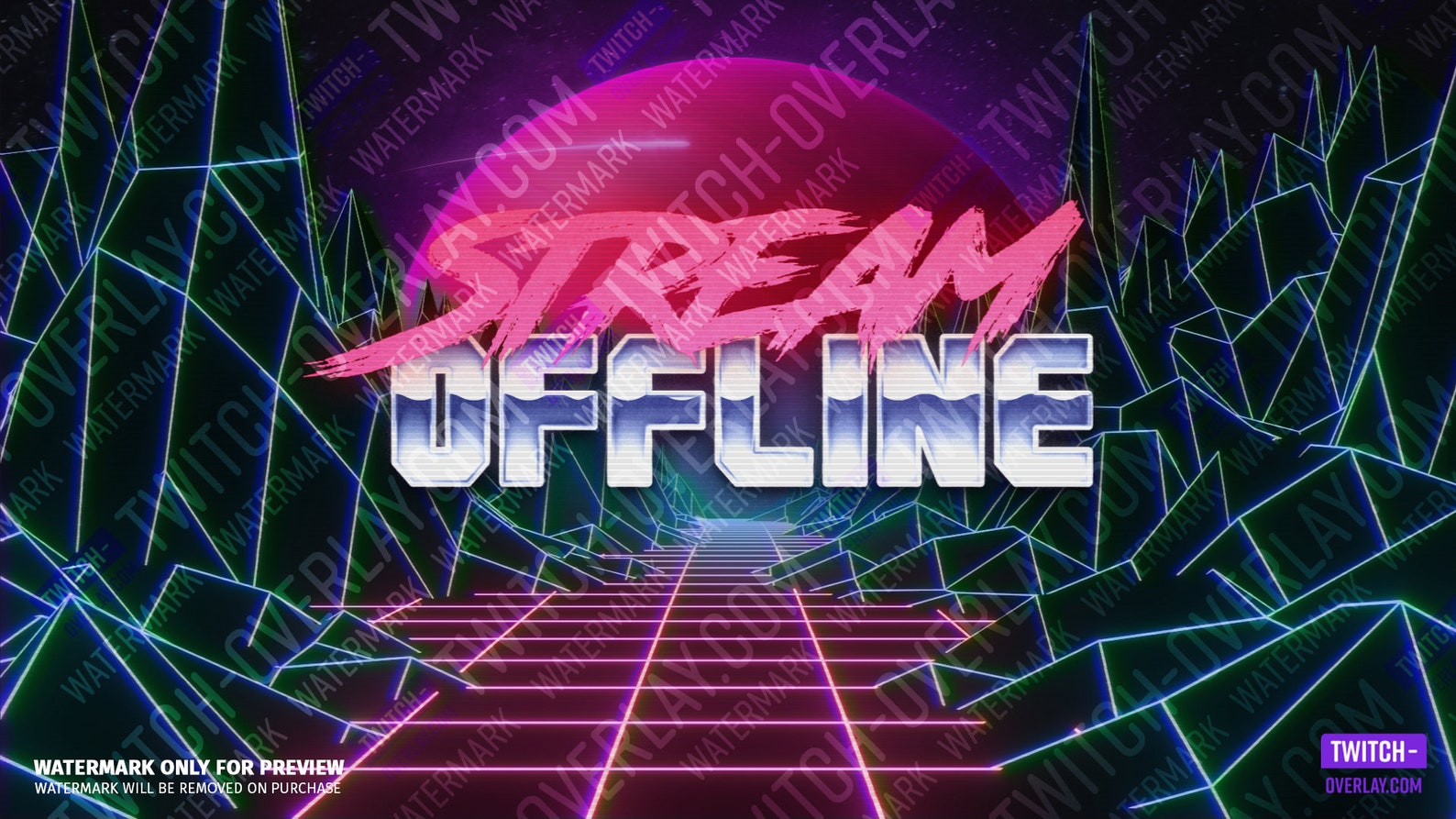 80s Synthwave Stream Bundle | 80s Stream Overlay, Retro Stream Overlay ...