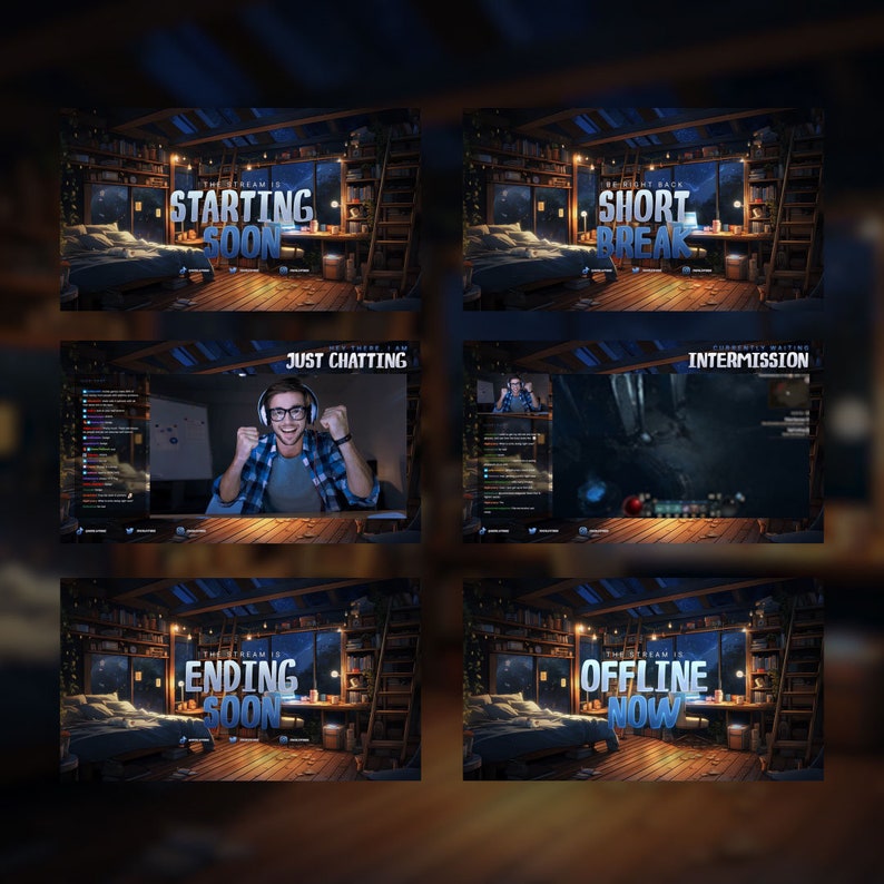 Cozy Nights Lofi Stream Screens/animated Screens/stream Package ...