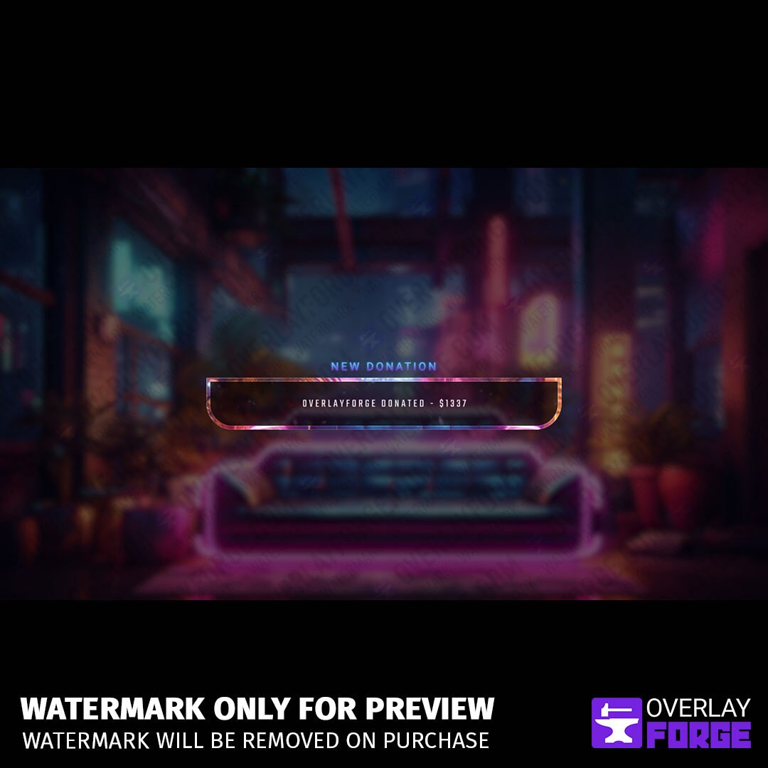 Lofi Neon Stream Alerts/animated Alerts/twitch Alerts/stream ...