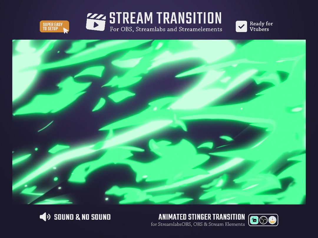 Fire and Flame Pastel Green Cartoon Transition / Vibrant Stream ...