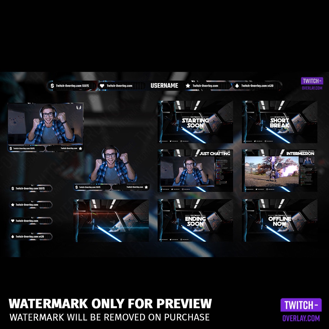 War in Space Stream Package: an Electrifying Streaming Overlay for ...