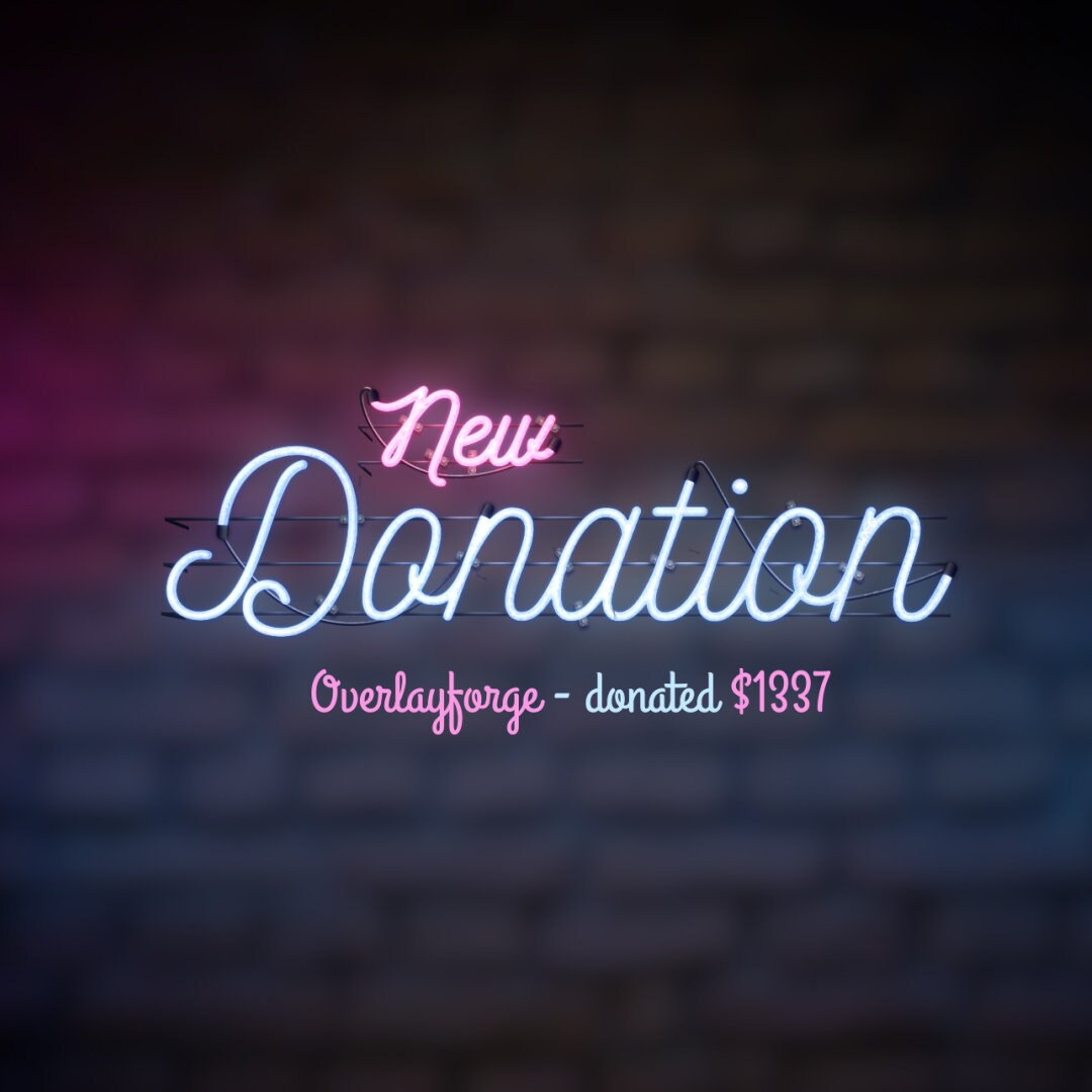 Neon Lights Animated Stream Alerts/animated Alerts/twitch Alerts/stream ...