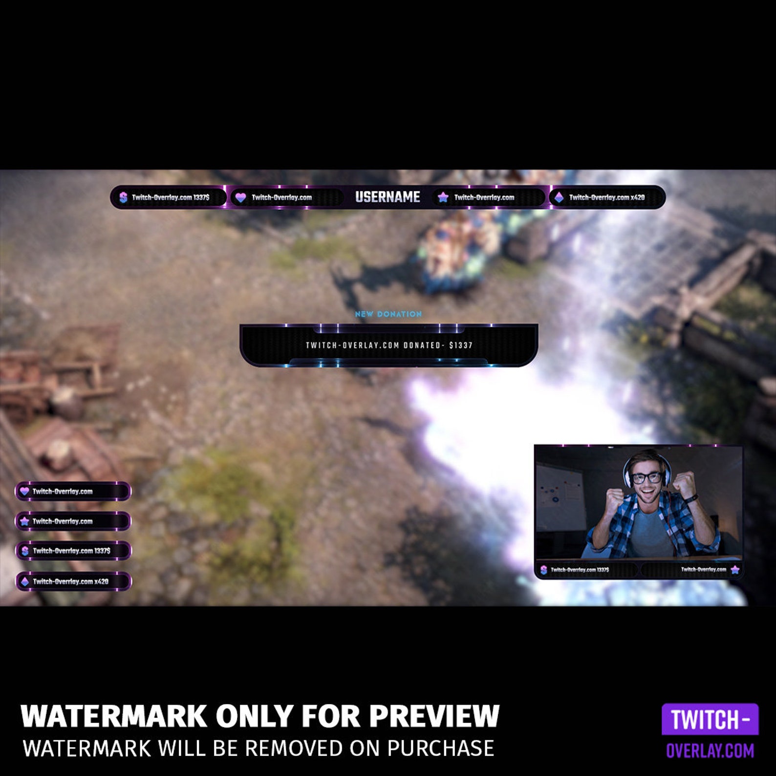 Pillars of Light Stream Package | Futuristic Stream Overlay, Neon ...