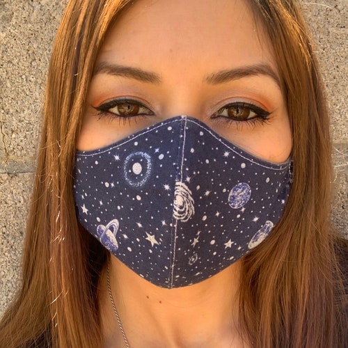 Women's Face Mask With Filter Pocket 100% Cotton Fun | Etsy