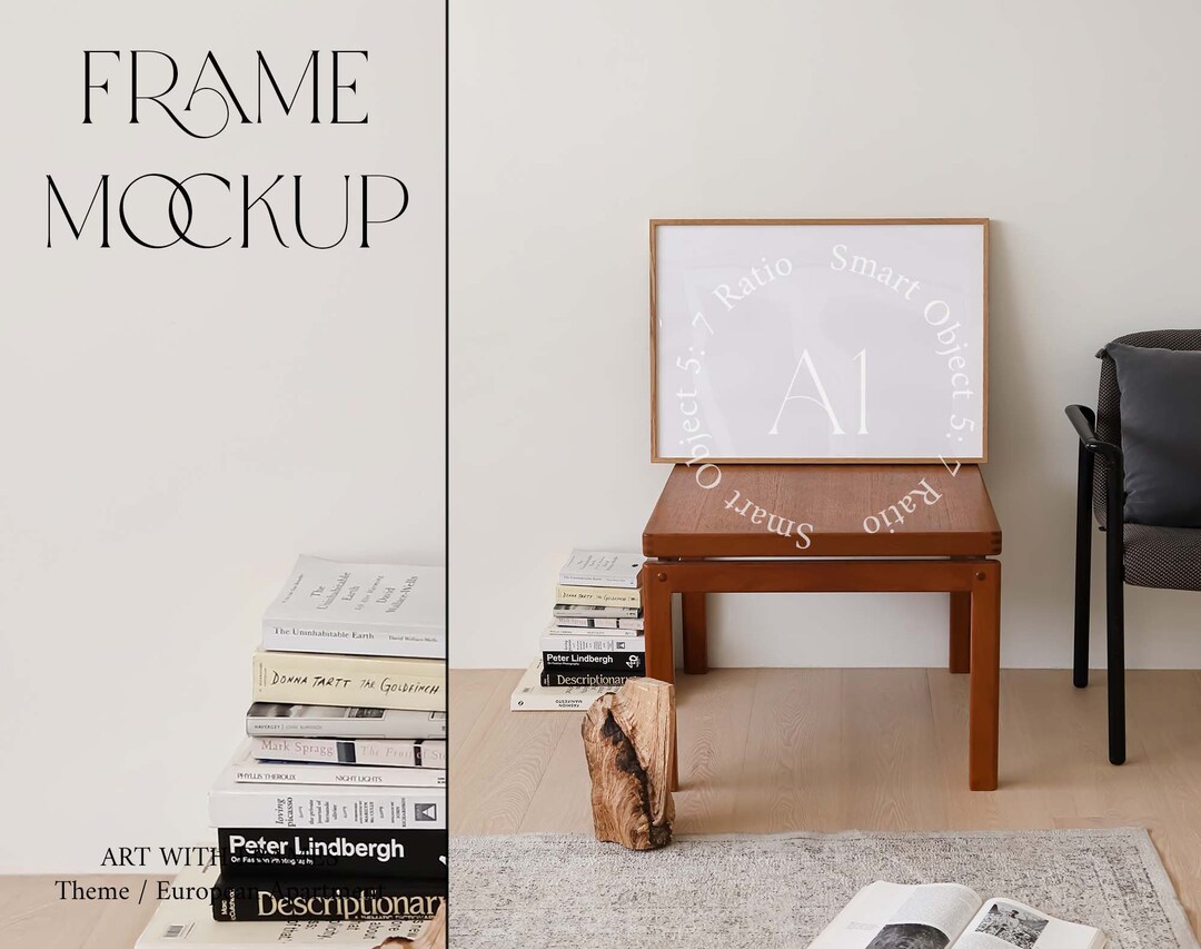 Horizontal Mockup Frame Mid Century Modern Landscape Frame Mockup ...