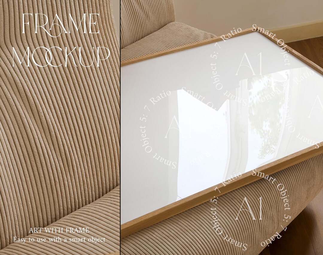 Glass Reflection Frame Mockup Minimalistic Japandi Mockup Scandinavian ...
