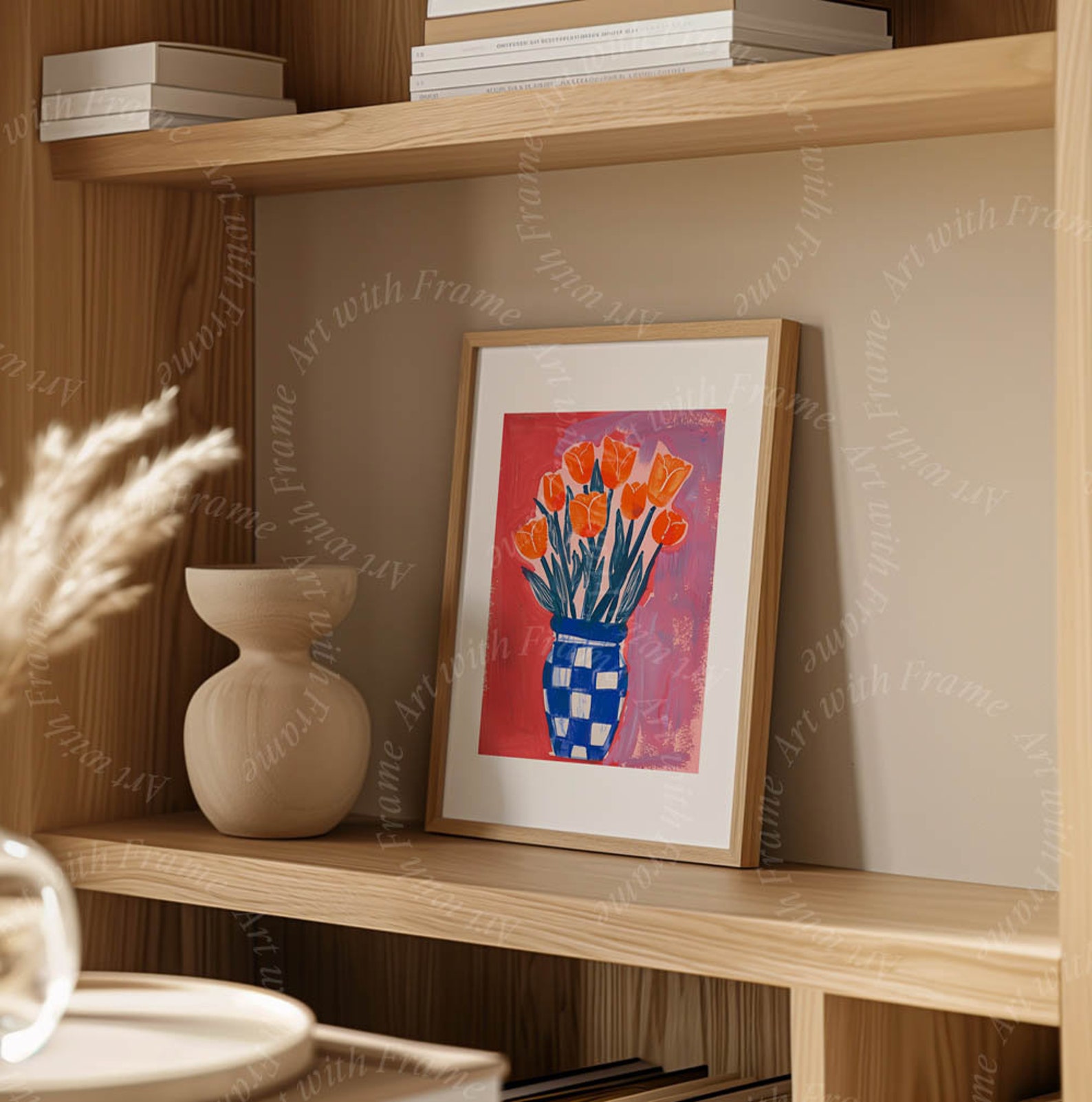 Frame Mockup on Shelves, ISO A DIN Ratio, Photoshop Photopea Mockup PSD ...