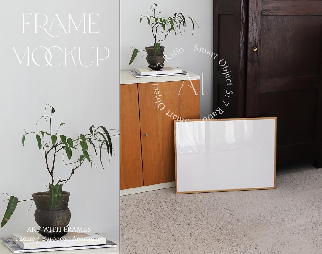 Horizontal Frame Mockup A1 Landscape Minimalist Nordic Mockup ...