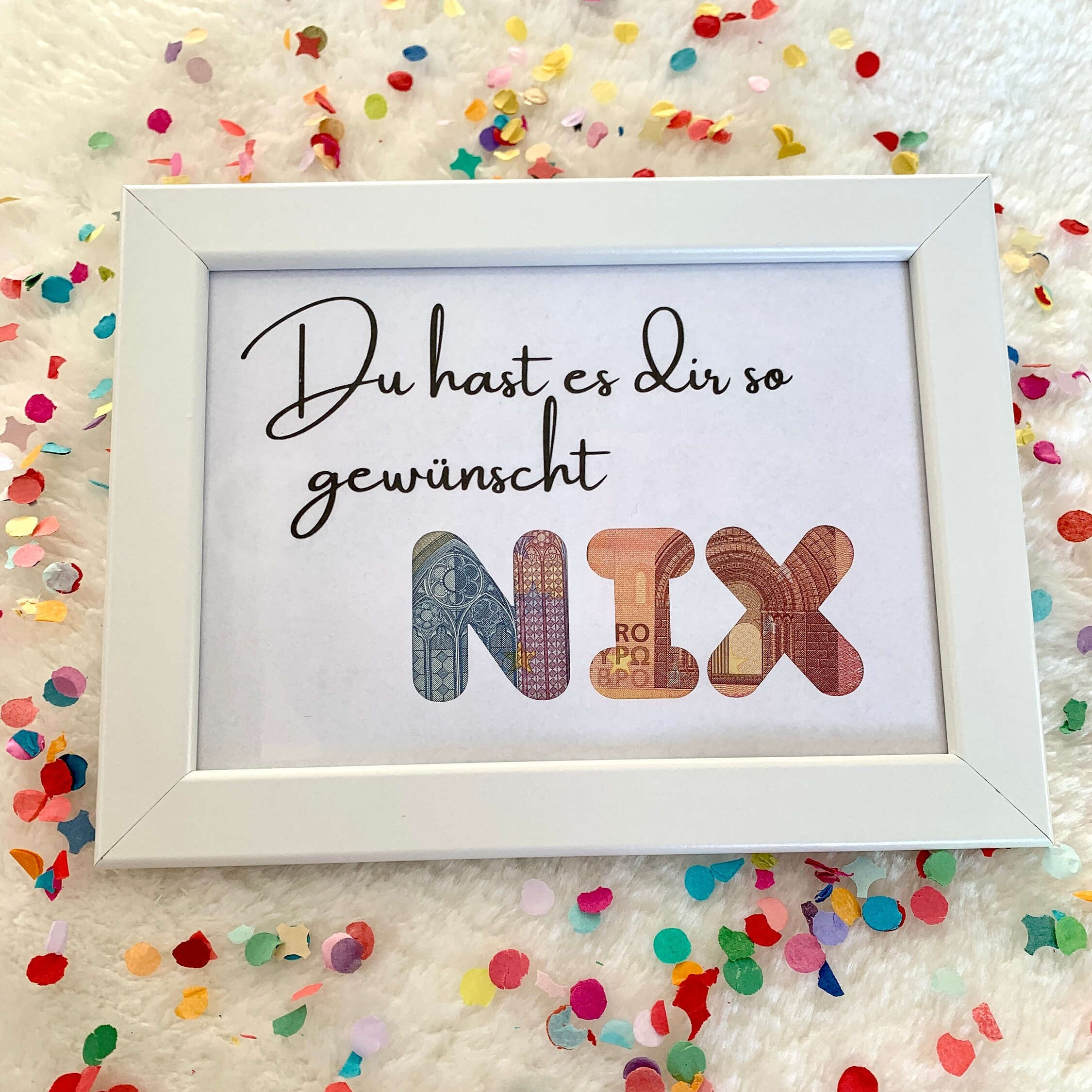 Geldgeschenk | Rahmen | 13x18 cm | Geburtstag | Weihnachten | Geschenk ...