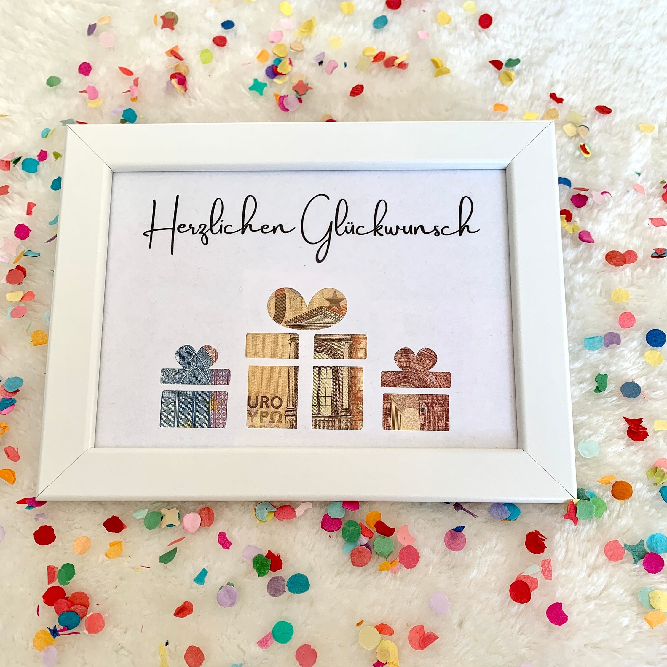 Geldgeschenk | Rahmen | 13x18 cm | Geburtstag | Weihnachten | Geschenk ...