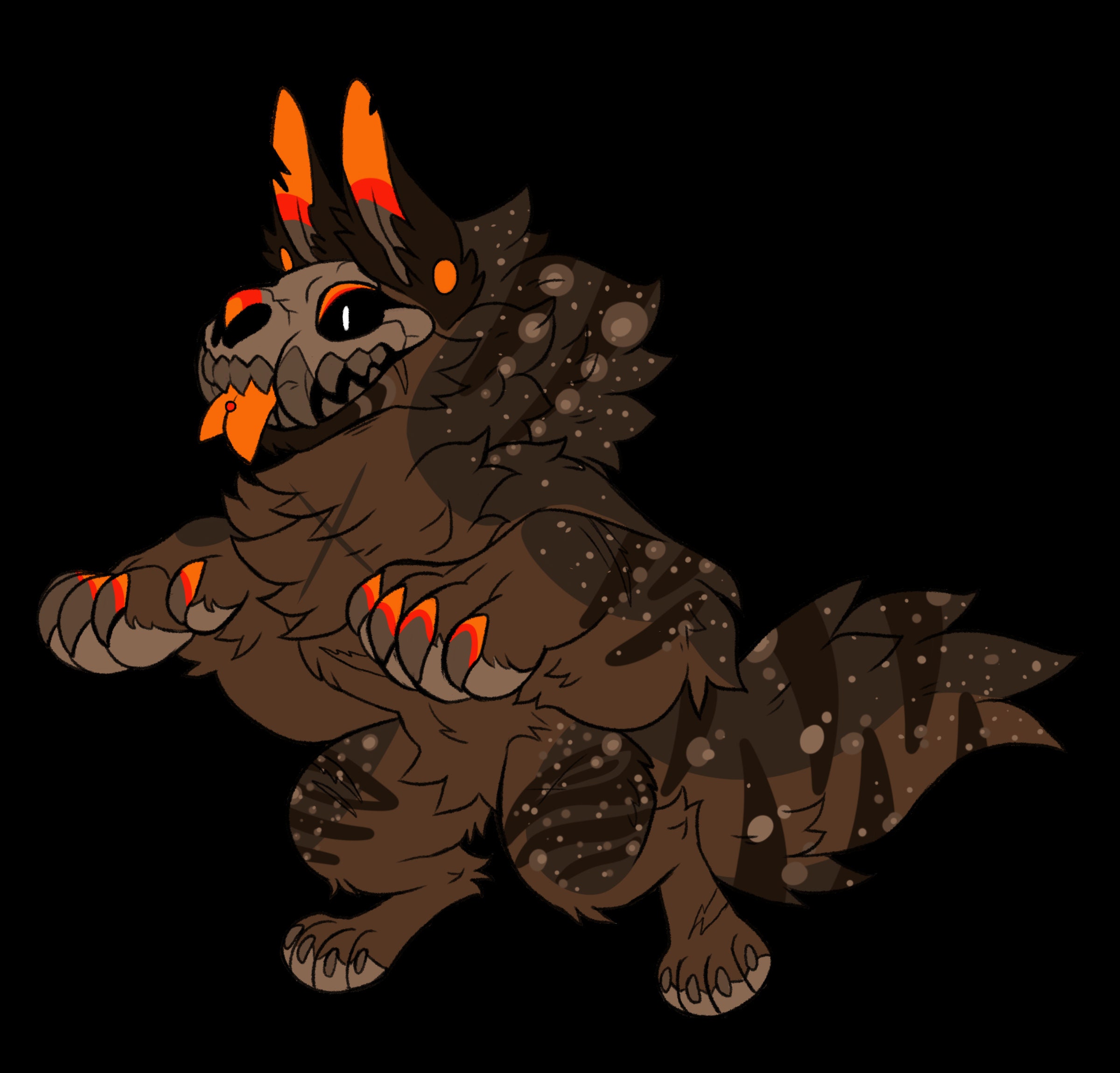 Skull Dog Wolf Demon Fursona Adopt - Etsy