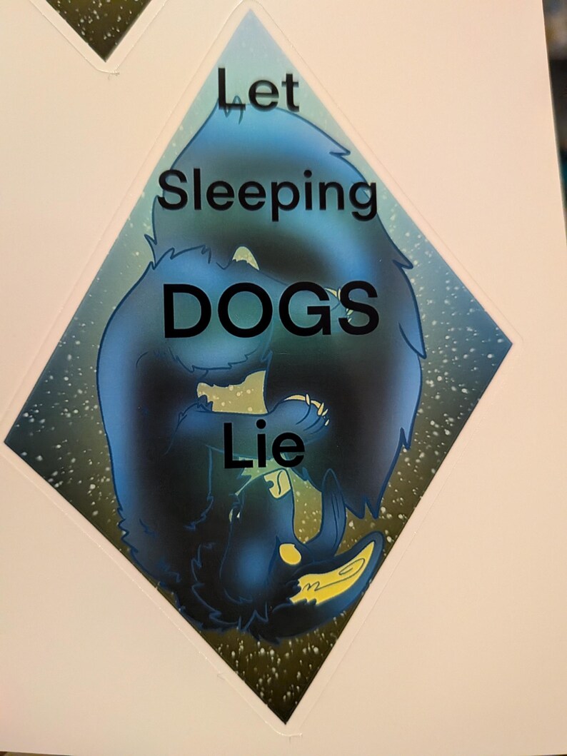 Sleeping Dog Sticker – Soft Pretty Art Print - Etsy