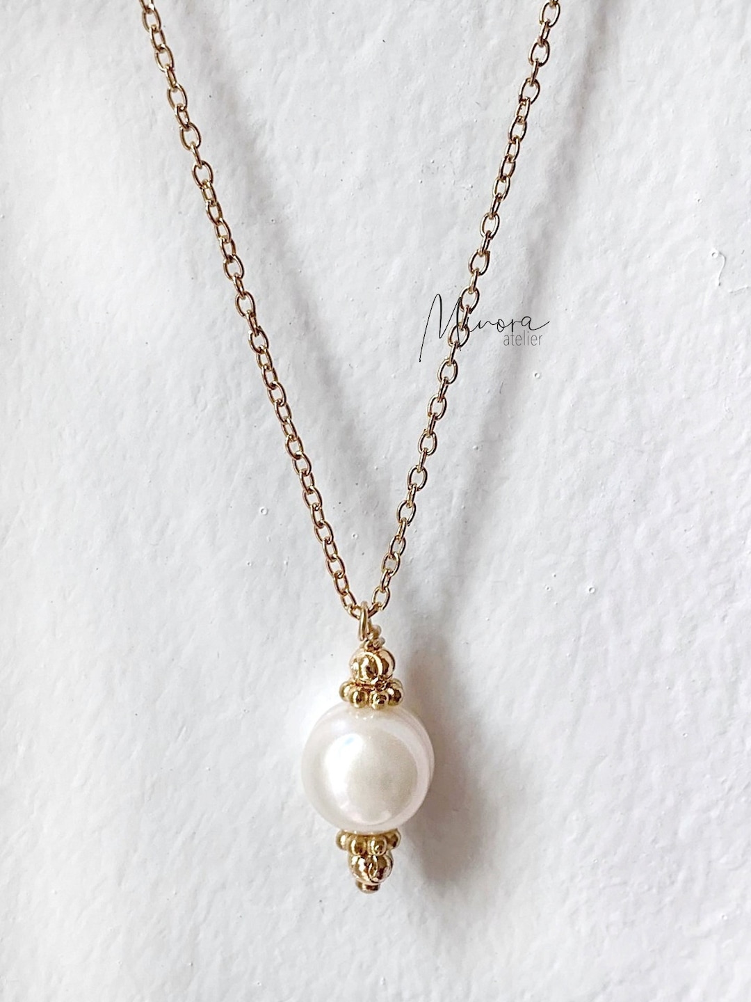 NEMESIS / Chain Necklace With Freshwater Pearl - Boho Chic - Women ...