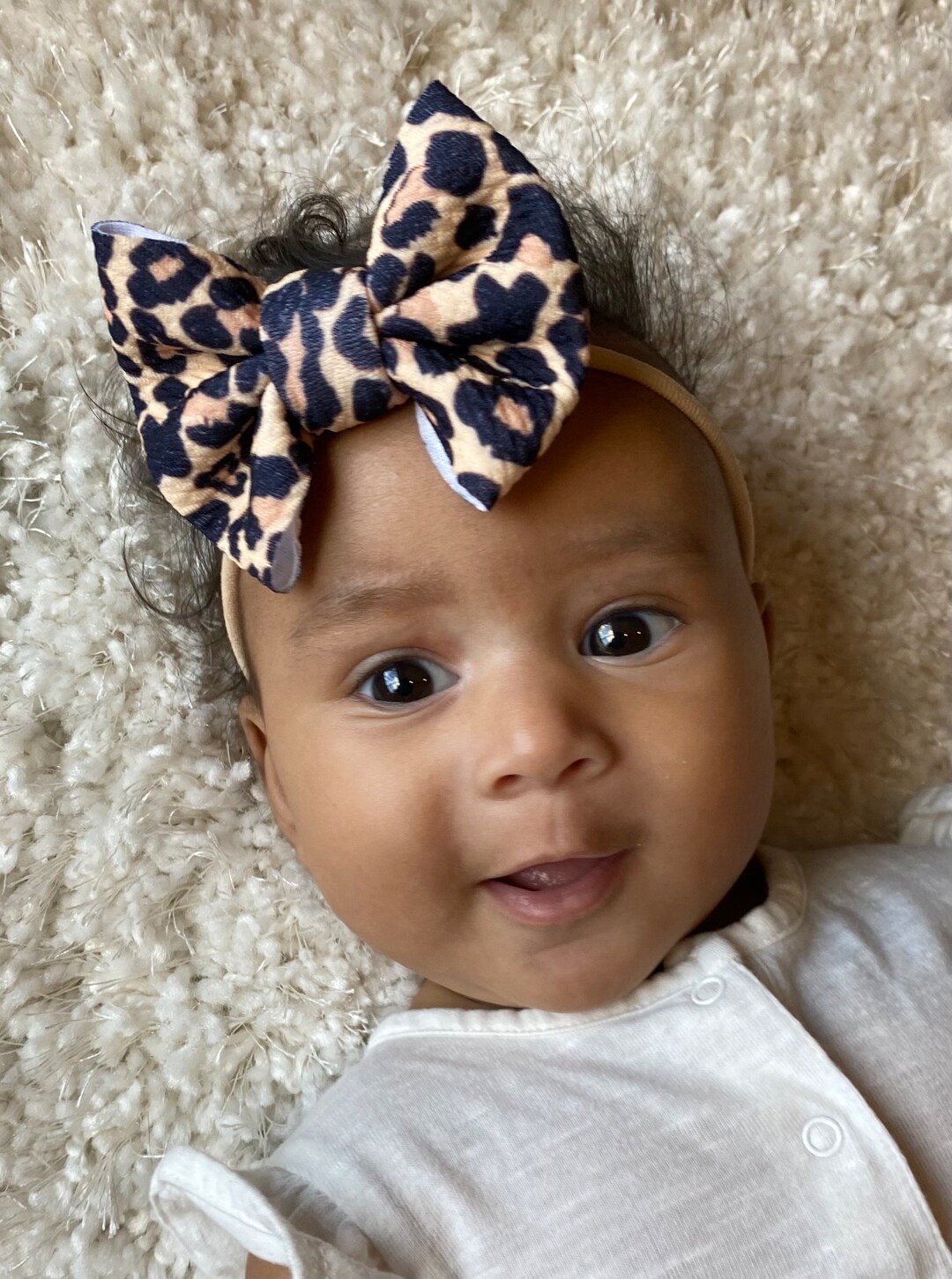 Cheetah Bows and Head Wrap - Etsy