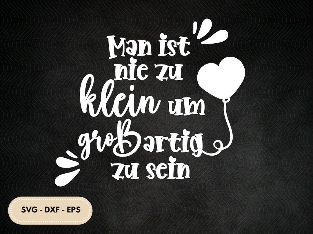 Man Ist Nicht Zu Klein Un Großartig Zu Sein | Plotterdatei | Ostern Aufkleber Sticker Zum Selbst ...