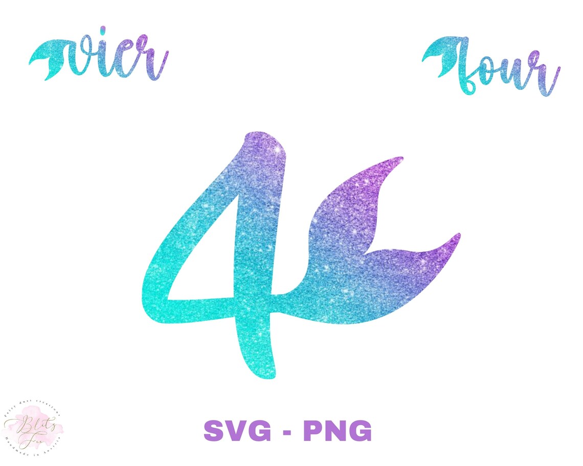 Mermaid Fourth Birthday 4 Birthday Vierte Geburtstag - Etsy