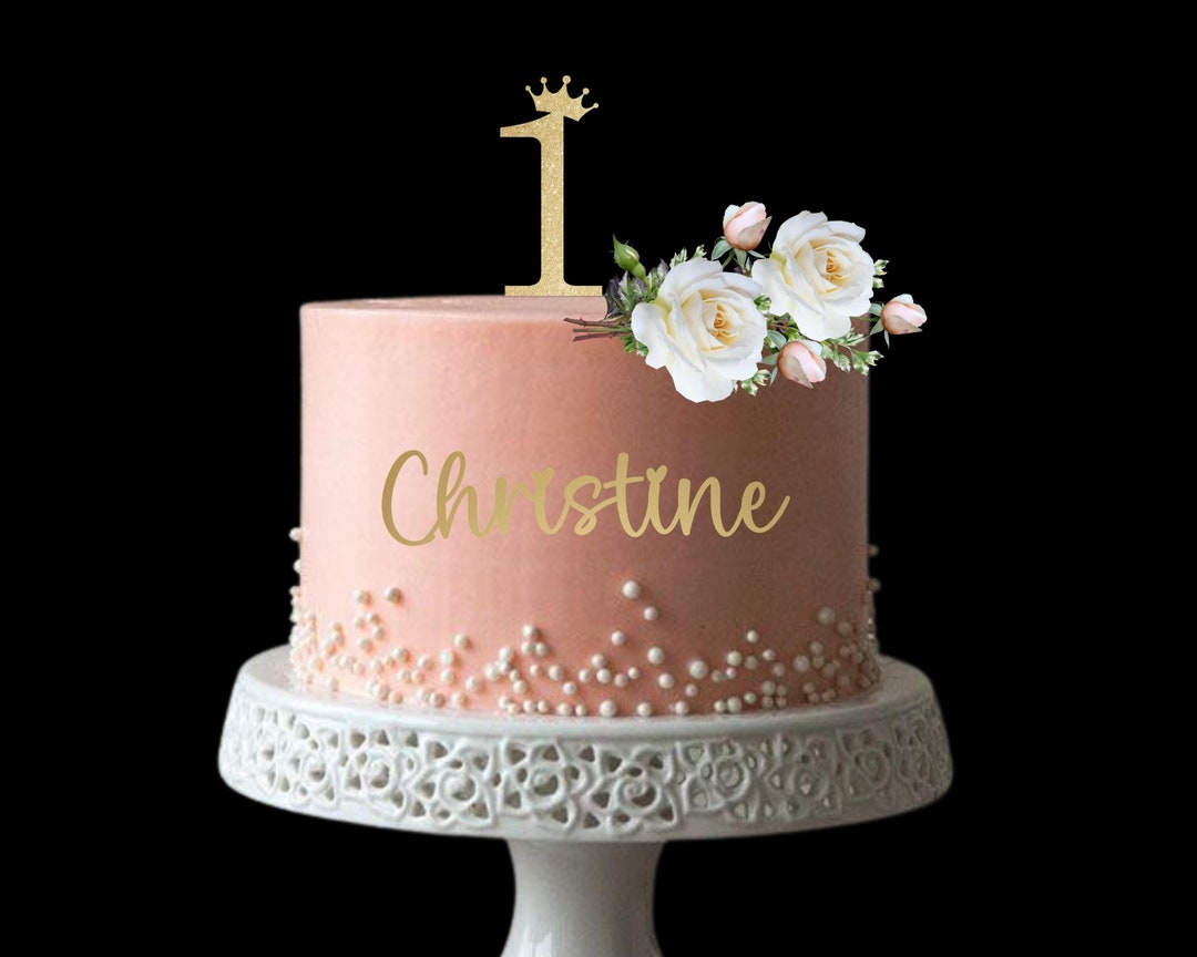 Caketopper, Prinzessin Topper, Zahl Mit Krone Und Name ...