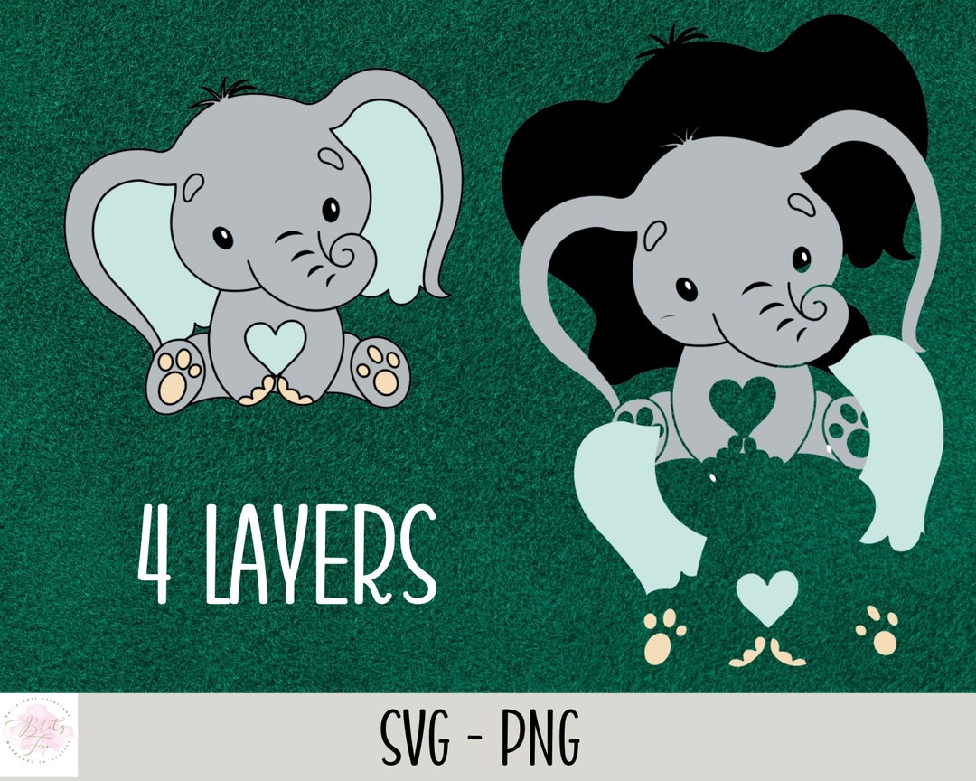 Elephant SVG Cut File Boy Elephant Clipart cutting File Layered SVG ...