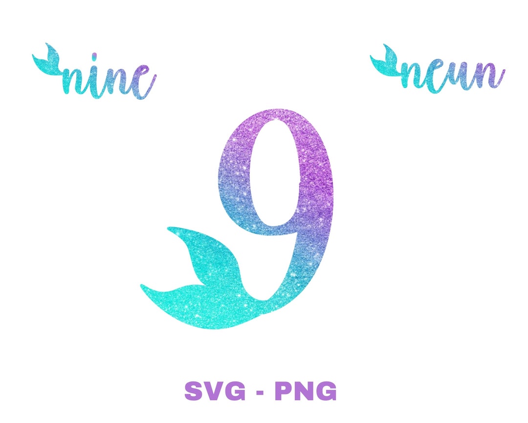 Mermaid Nine Birthday | 9 Birthday | Neunte Geburtstag | Meerjungfrau ...
