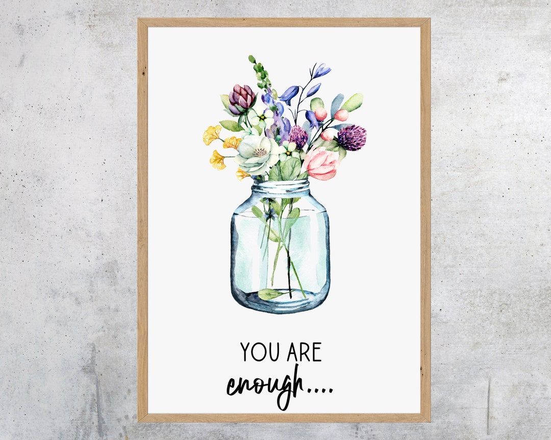 Motivational Download Print, Digital Flowers Poster, Printable Flowers ...
