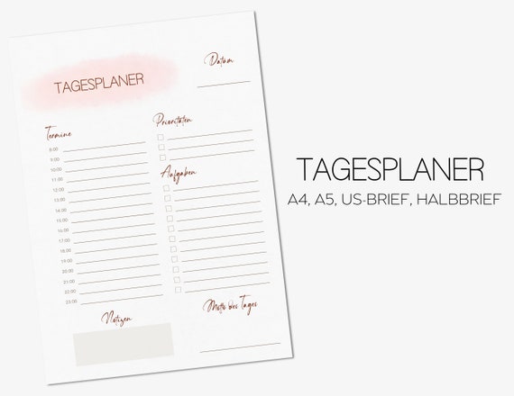 Tagesplan Zum Ausdrucken