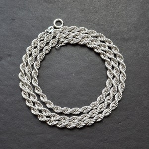 A Vintage 22 Inch Silver Rope Link Chain - Etsy