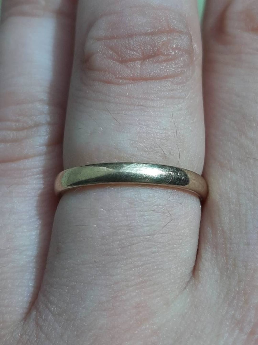 A Vintage 9ct Gold Wedding Ring - Etsy