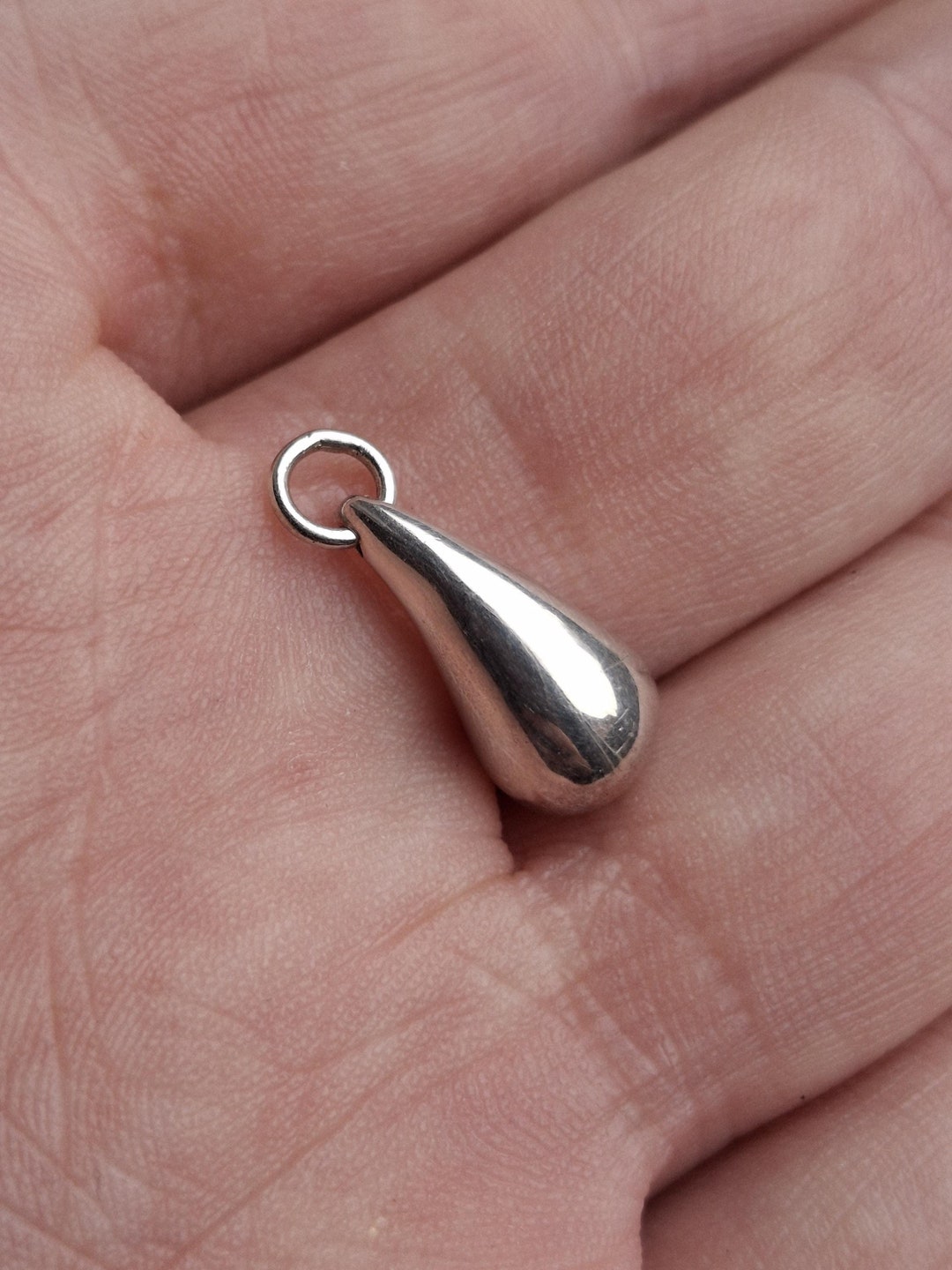 A Vintage Silver Tear Drop Pendant - Etsy