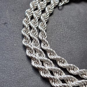 A Vintage 22 Inch Silver Rope Link Chain - Etsy