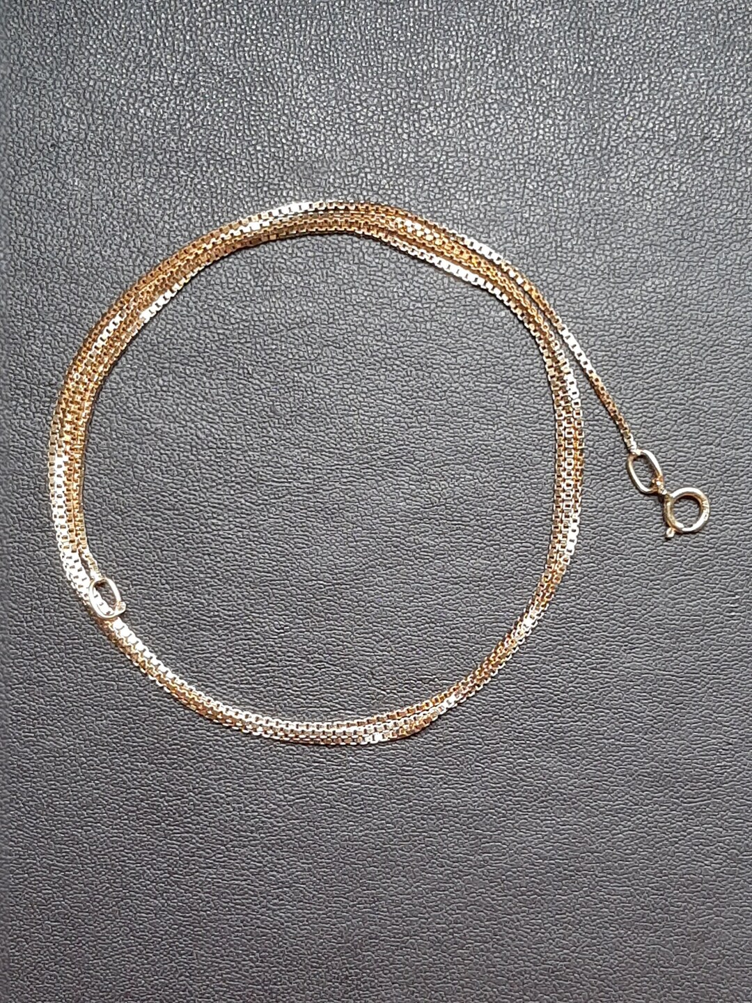 A Vintage 18ct Gold Box Link Chain - Etsy