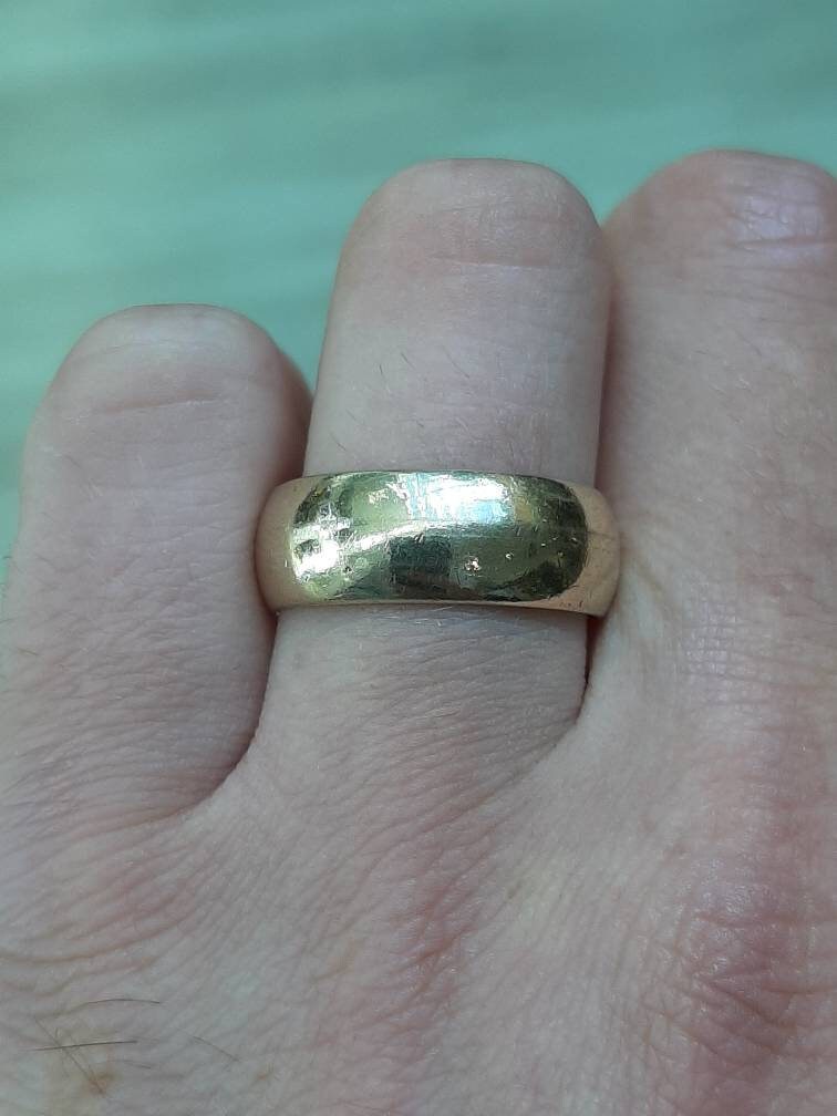 A Vintage 9ct Gold Wedding Ring - Etsy