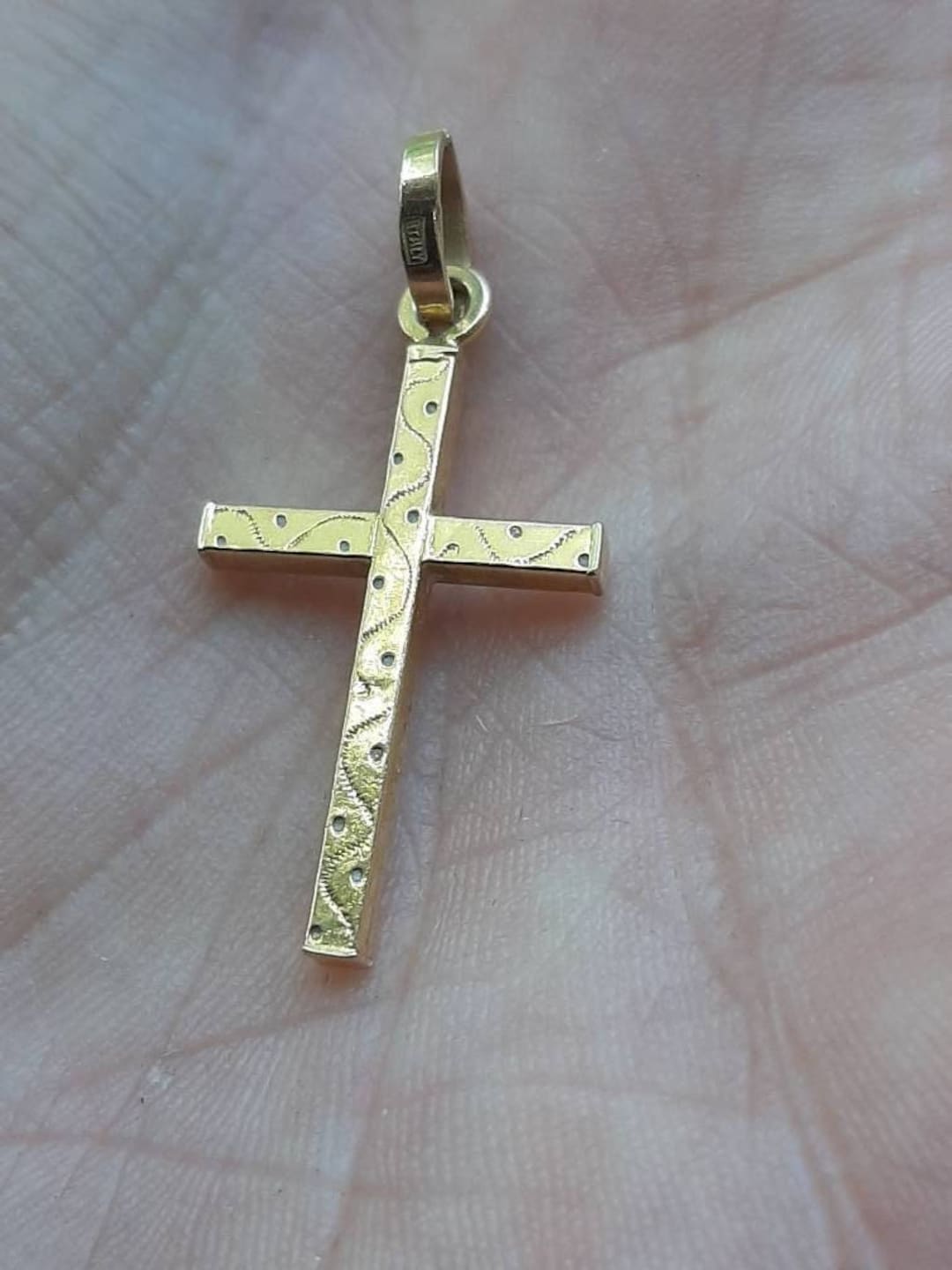 A Vintage 14ct Gold Cross - Etsy