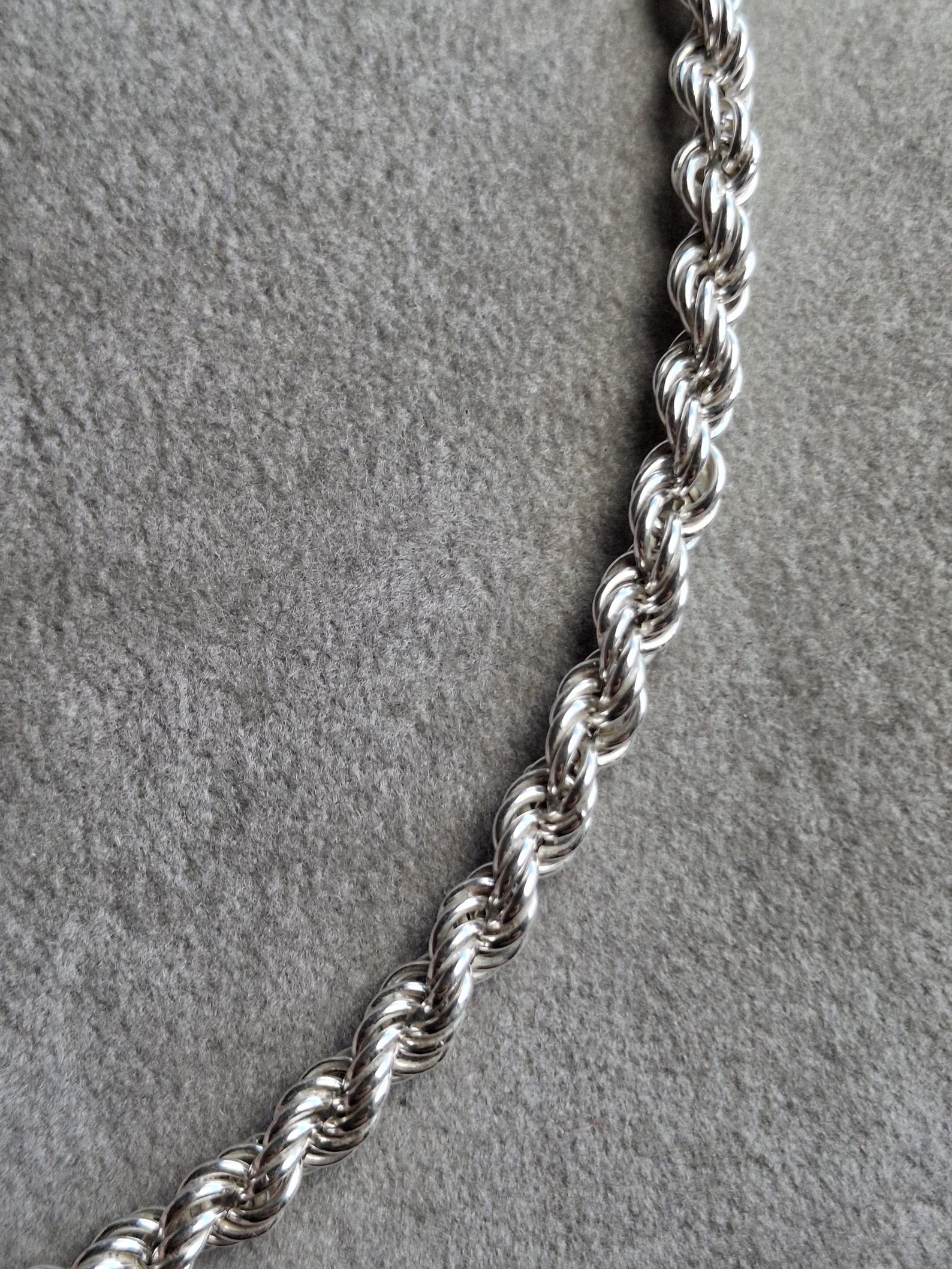 A Vintage 22 Inch Silver Rope Link Chain - Etsy