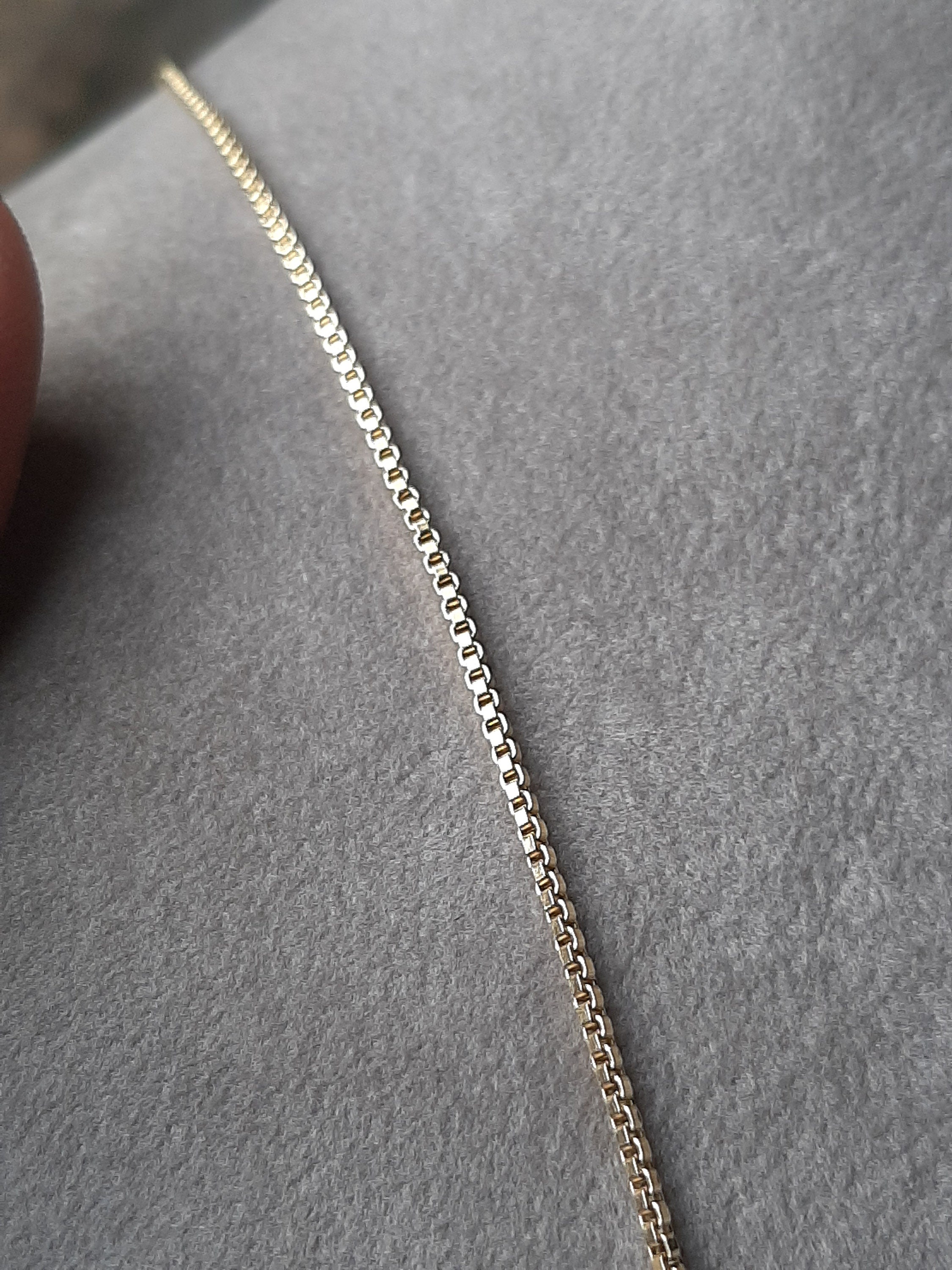A Vintage 9ct Gold Box Chain - Etsy