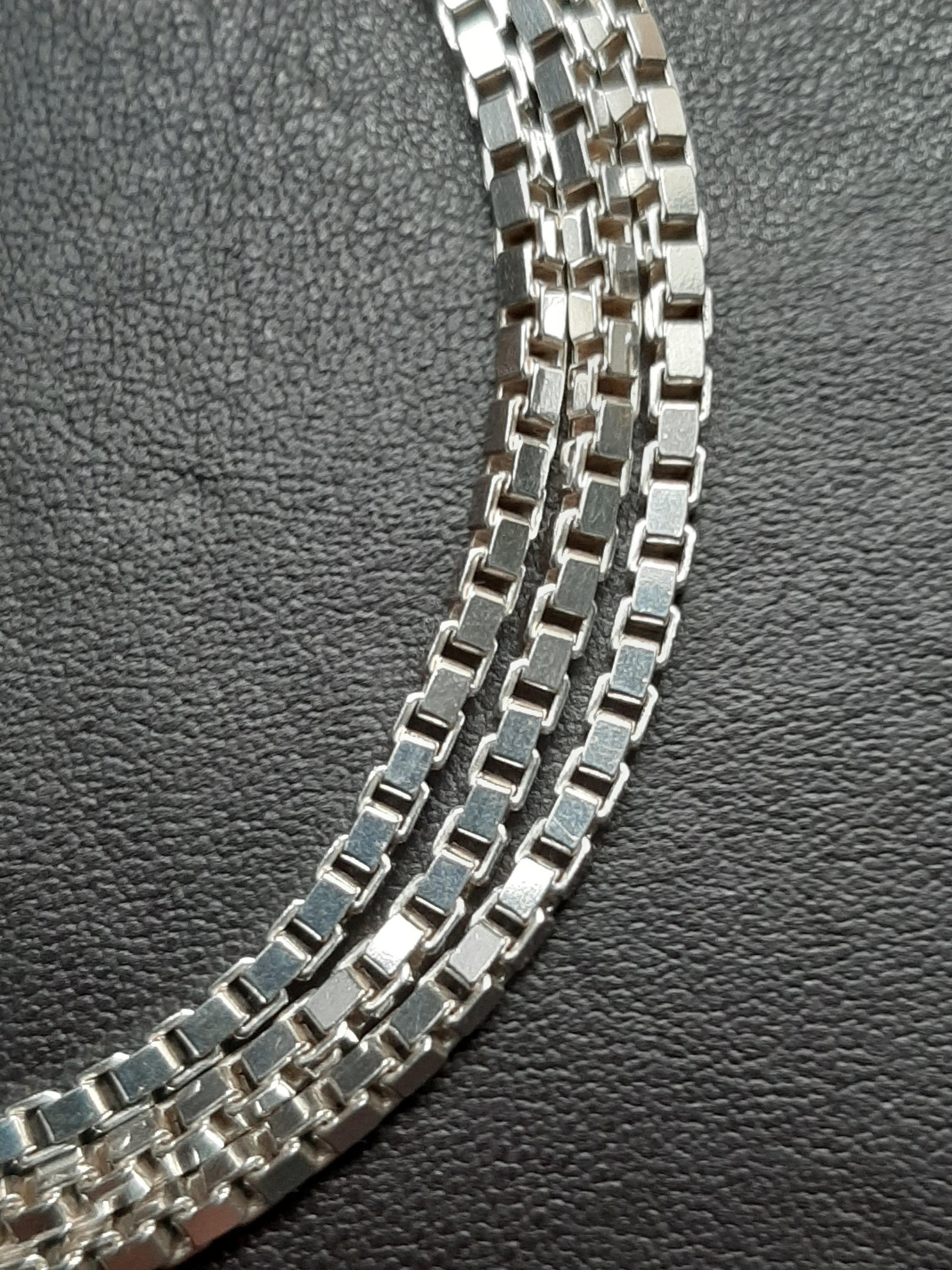A Vintage 18 Inch Silver Box Link Chain - Etsy