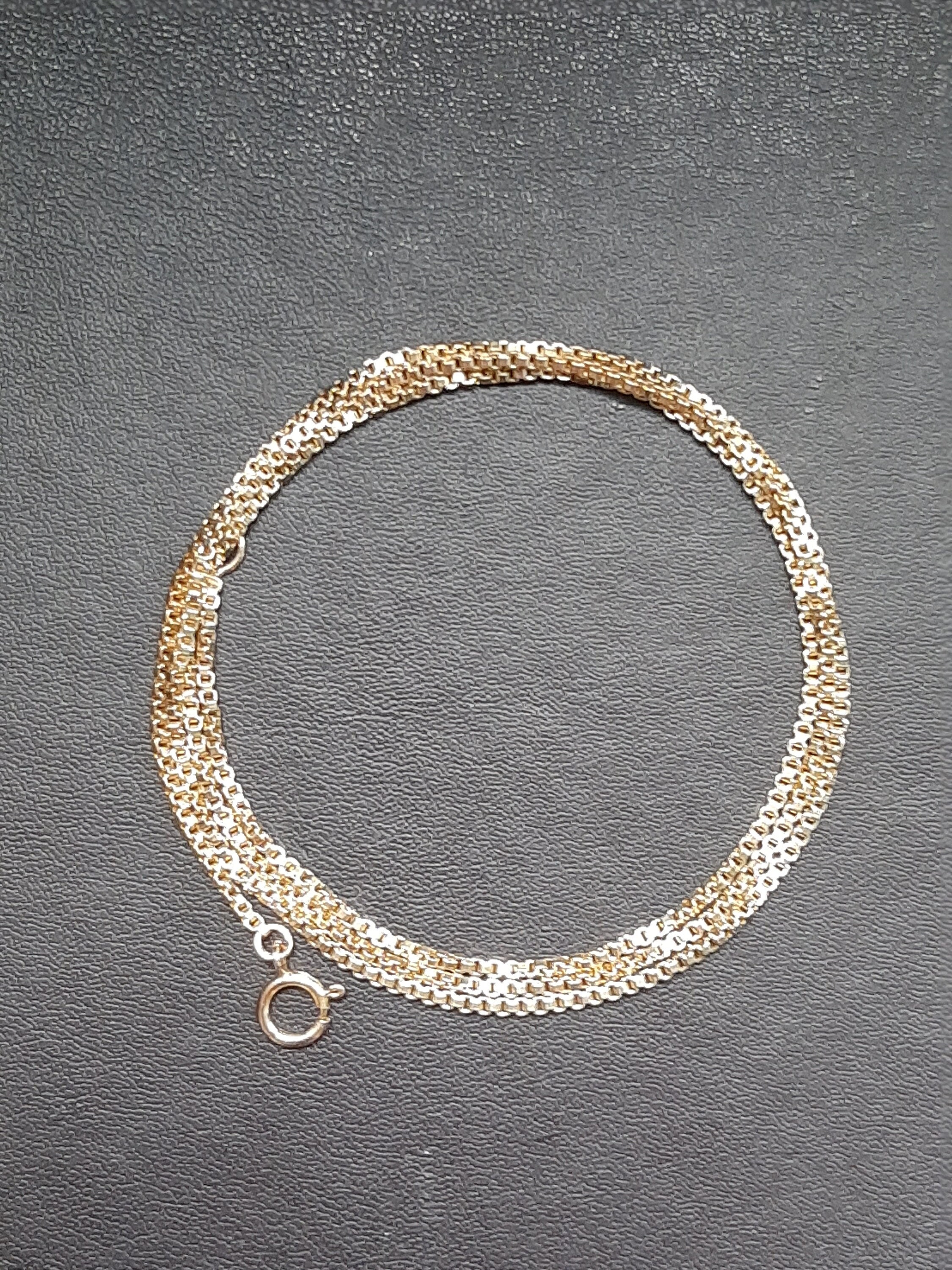 A Vintage 9ct Gold Box Chain - Etsy