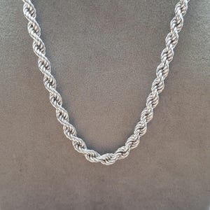 A Vintage 22 Inch Silver Rope Link Chain - Etsy